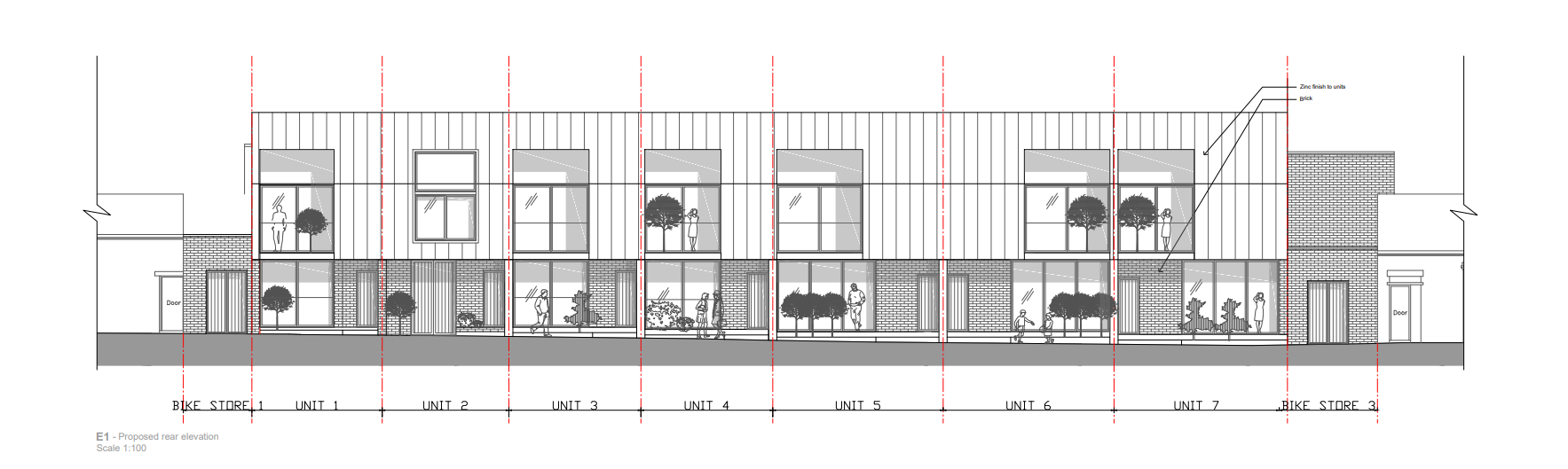 Planning approved for the erection of terrace dwellings and the change ...